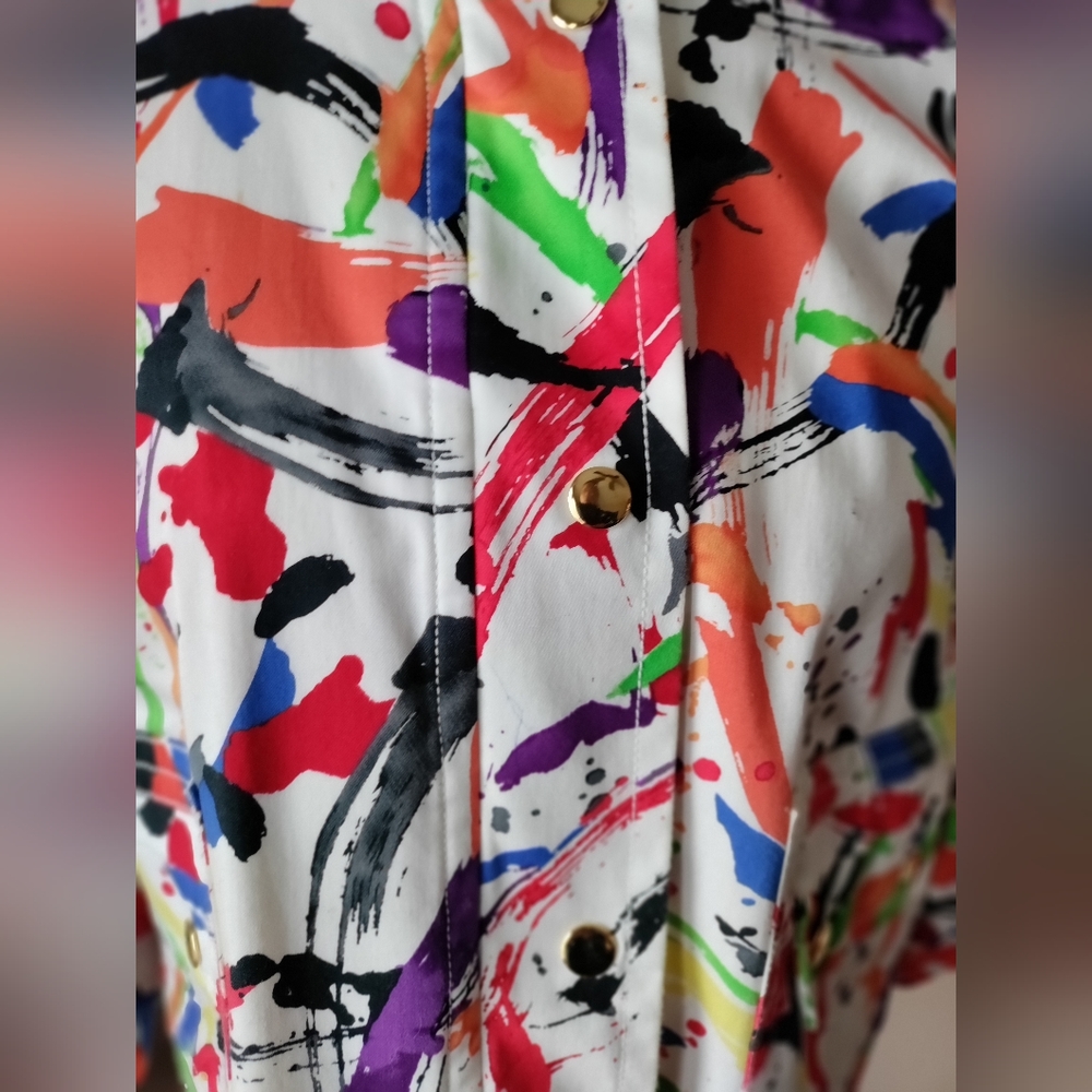 90s Kelly & Diane Women's Rainbow Paint Splatter Bole… - Gem